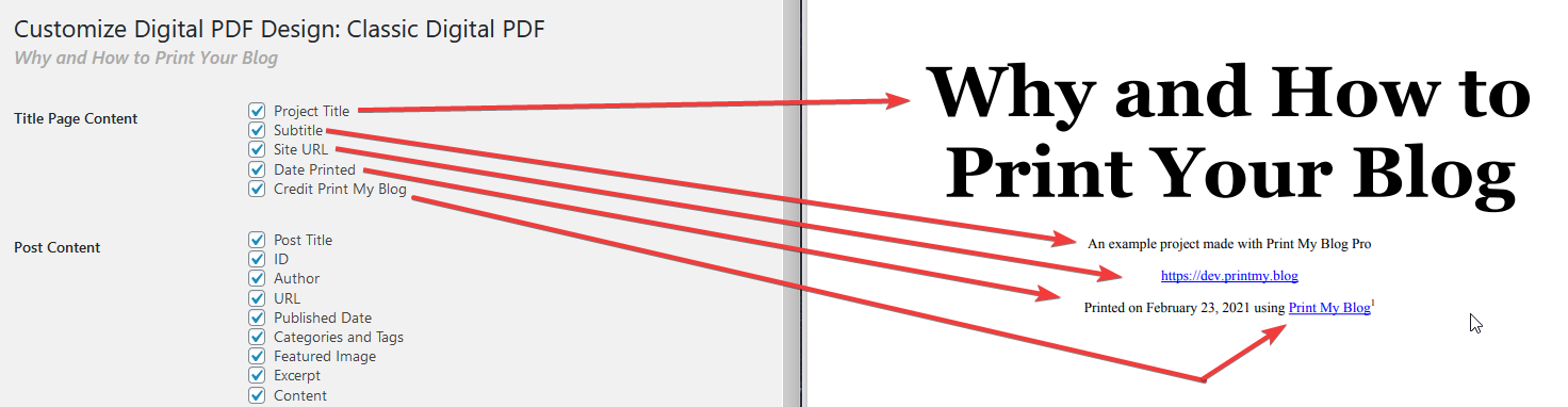 2. Classic Digital PDF – Print My Blog