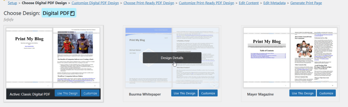 04. Choose A Design – Print My Blog