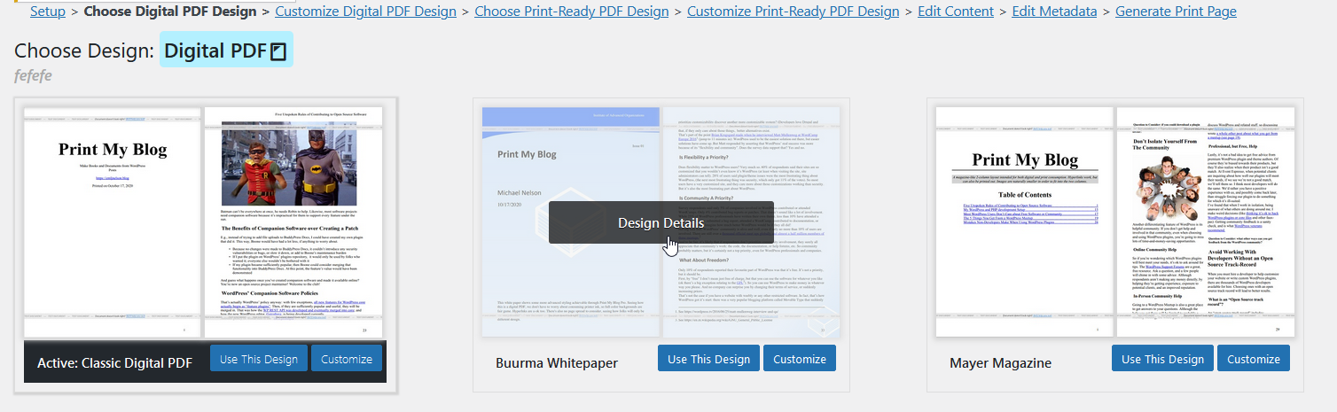 04. Choose A Design – Print My Blog